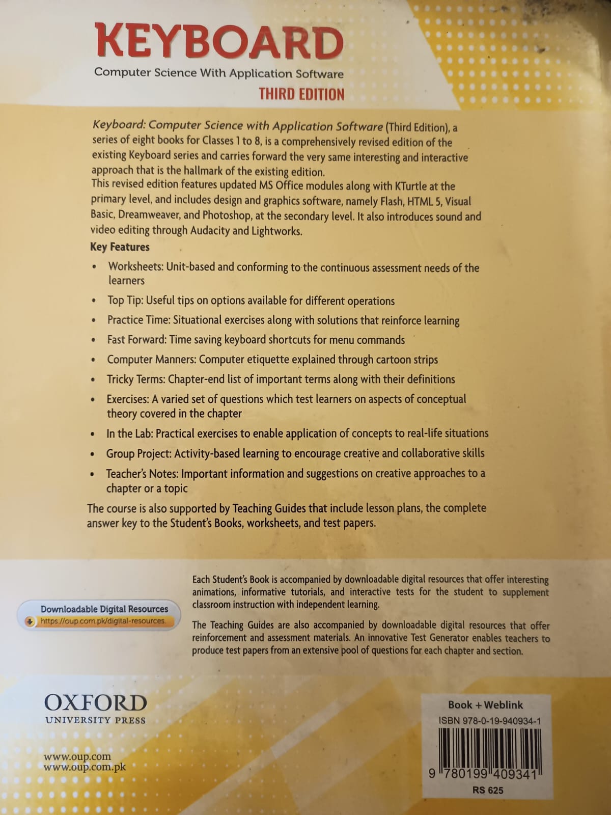 oxford keyboard computer science with application software third ...